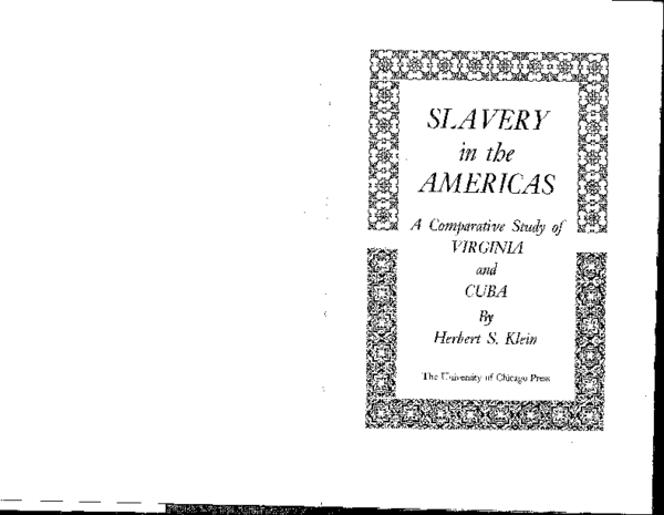 (PDF) Slavery in the Americas, A Comparative Study of Cuba and Virginia ...