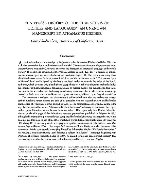 (PDF) The Universal History of the Characters of Letters and Languages ...