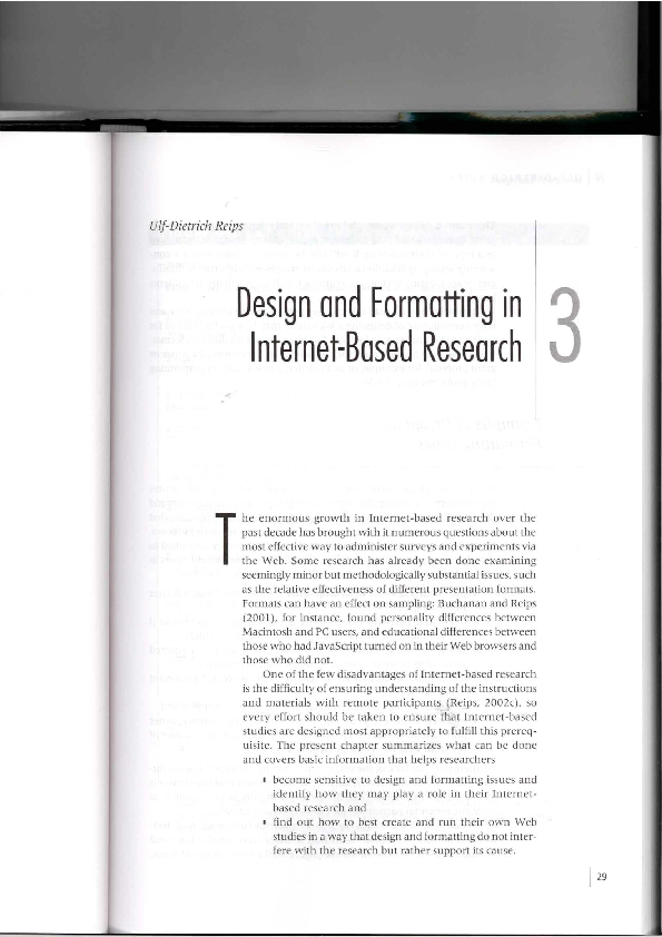 (PDF) Design and formatting in Internet-based research
