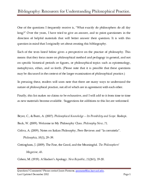 (PDF) Resources for Understanding Philosophical Practice