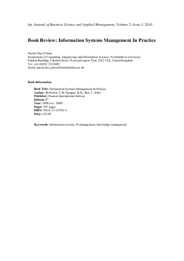 management des systèmes d'information pearson pdf