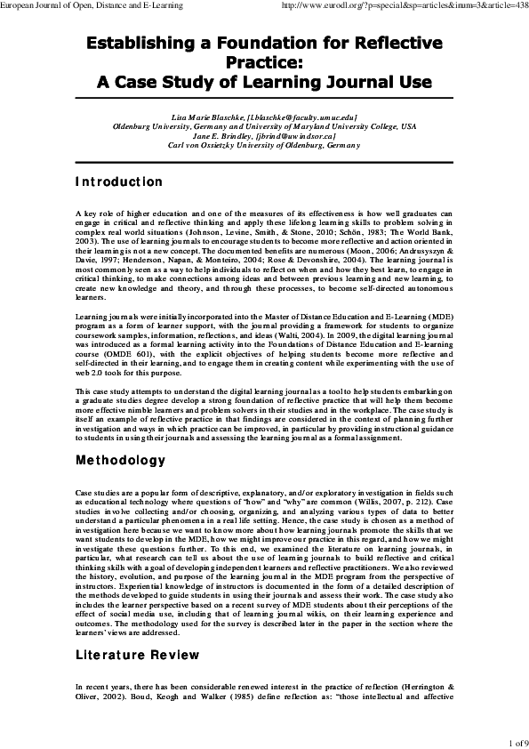 (PDF) Establishing a foundational framework for development of ...