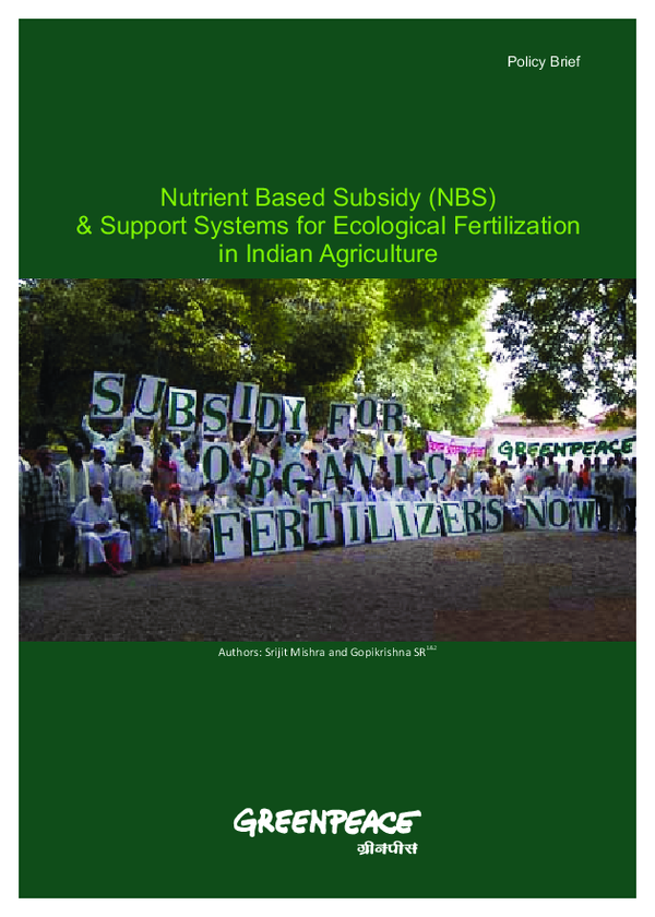 (PDF) Nutrient Based Subsidy (NBS) & Support System for Ecological ...
