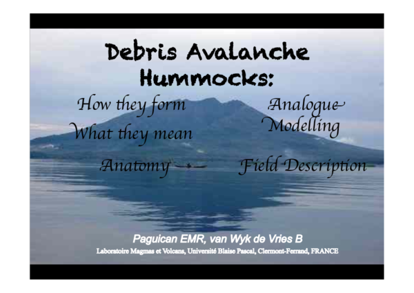 (PDF) Debris Avalanche Hummocks: How they form and what they mean