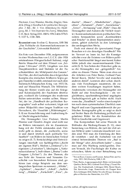 (PDF) Uwe Fleckner, Martin Warnke und Hendrik Ziegler (Hrsg.), Handbuch ...