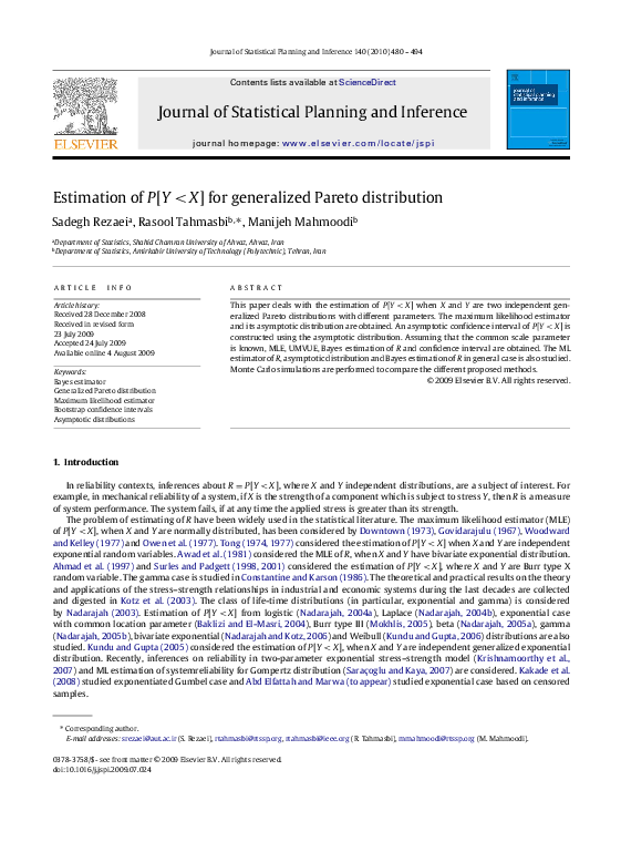 (PDF) Estimation of P [Y