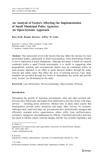 (PDF) An analysis of factors affecting the implementation of small ...