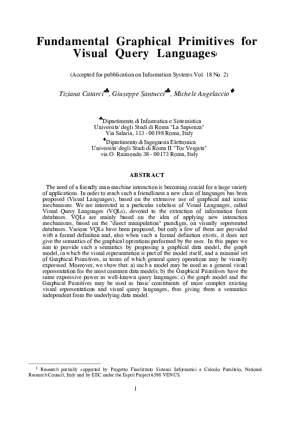 (PDF) Fundamental Graphical Primitives for Visual Query Languages