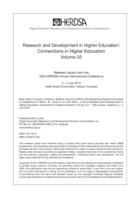(PDF) Interdisciplinary threshold concepts in engineering.