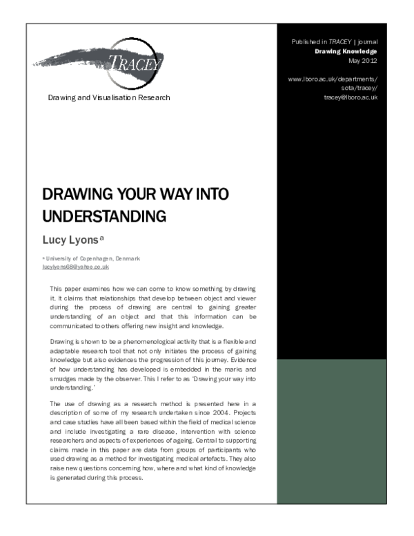 (PDF) Drawing your way into understanding