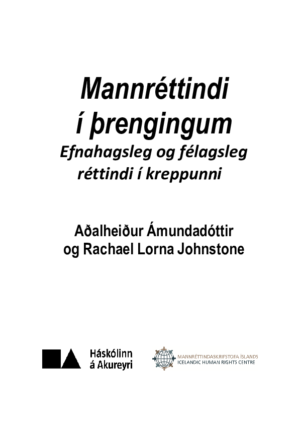 (PDF) Mannréttindi í þrengingum (Aðalheiður Ámundadóttir og Rachael ...
