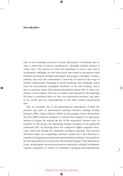 (PDF) The Machine Question - Introduction