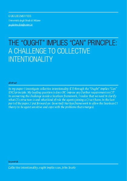 (PDF) The “Ought” Implies “Can” Principle: A Challenge to Collective ...