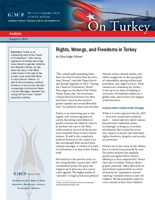 (PDF) Rights, Wrongs, and Freedoms in Turkey