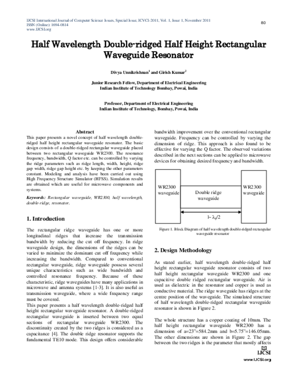 (PDF) Half Wavelength Double-ridged Half Height Rectangular Waveguide ...