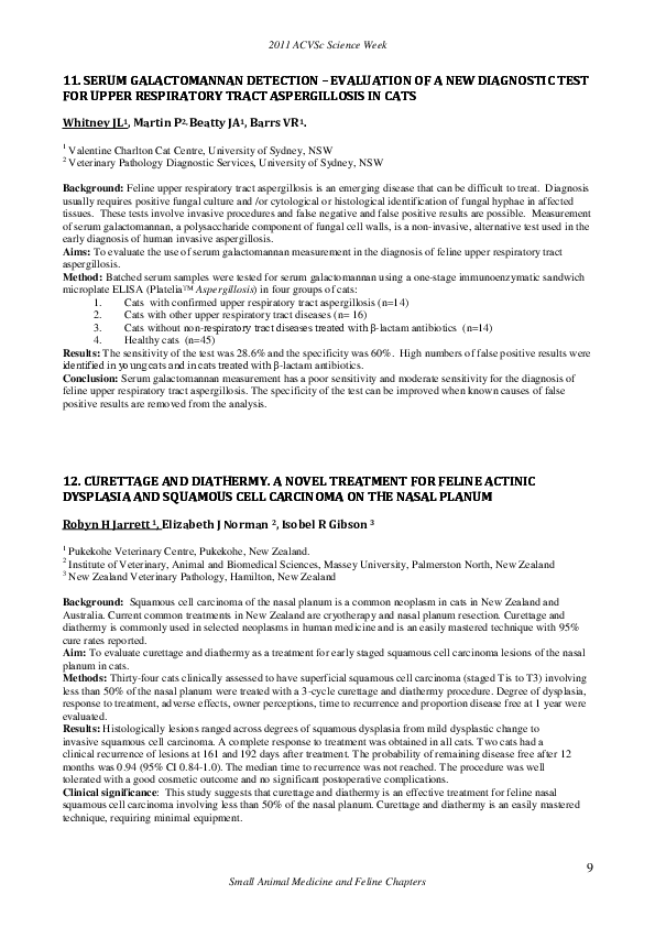 (PDF) Curettage and diathermy. A novel treatment for feline actinic ...