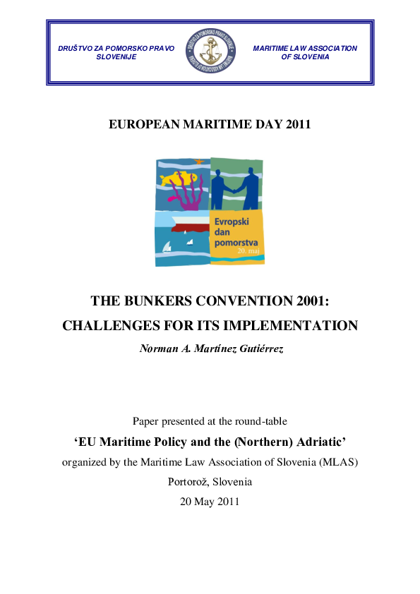 (PDF) The Bunkers Convention 2001: Challenges for its Implementation