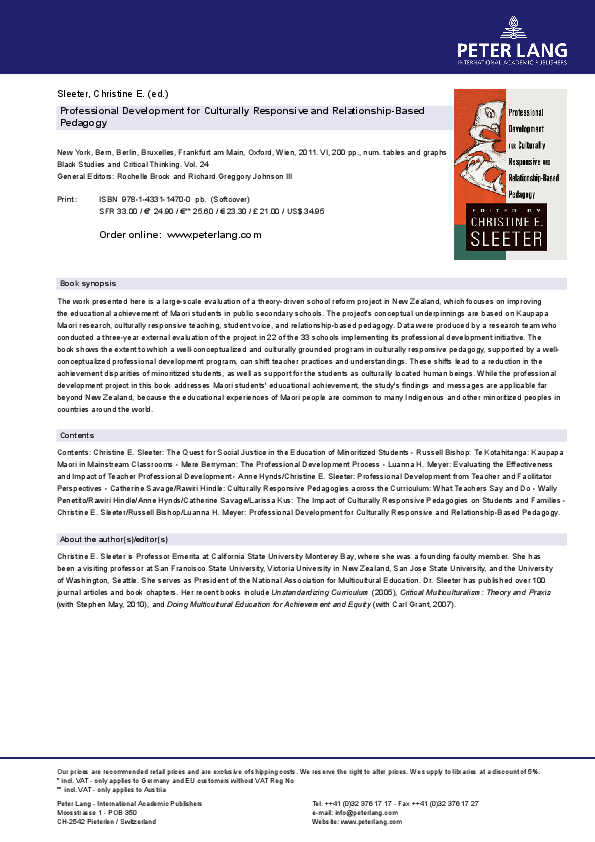 (PDF) Professional Development for Culturally Responsive and ...