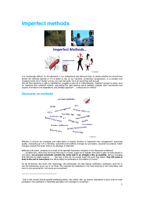 (PDF) Imperfect Methods