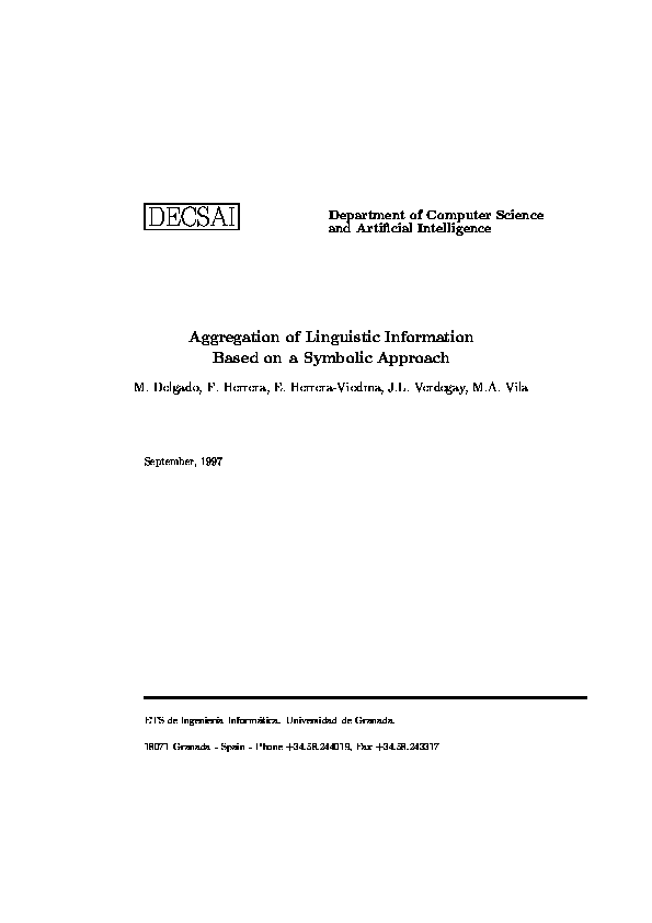 (PDF) Aggregation of linguistic information based on a symbolic approach