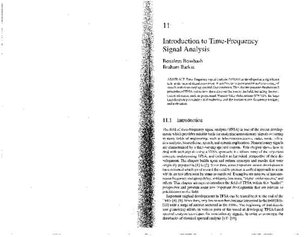 (PDF) Introduction to time-frequency signal analysis