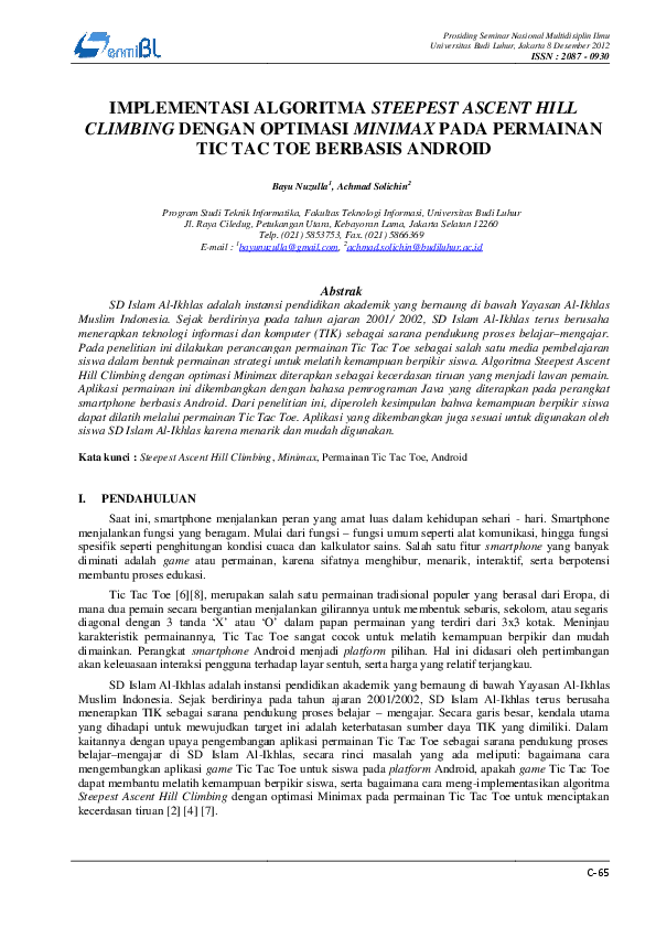 (PDF) Implementasi Algoritma Steepest Ascent Hill Climbing Dengan ...