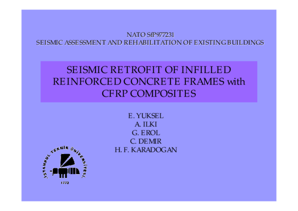 (PDF) Seismic retrofit of infilled reinforced concrete frames with CFRP ...