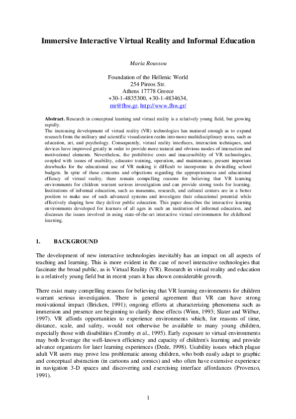 expérience immersive