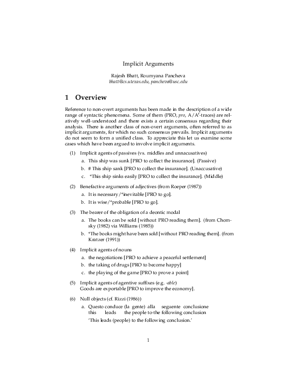 (PDF) Implicit arguments