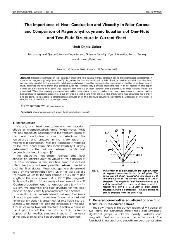 (PDF) The Importance of Heat Conduction and Viscosity in Solar Corona ...
