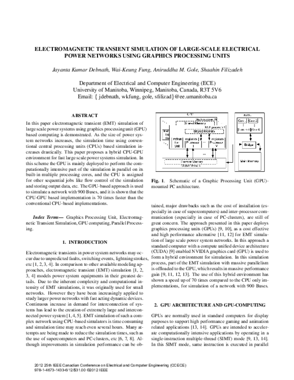 (PDF) Electromagnetic transient simulation of large-scale electrical ...