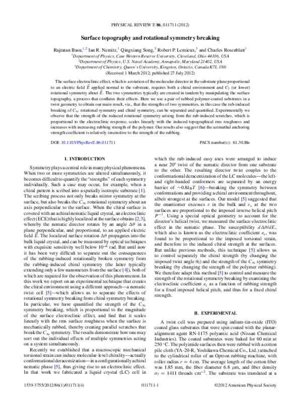 Pdf Surface Topography And Rotational Symmetry Breaking