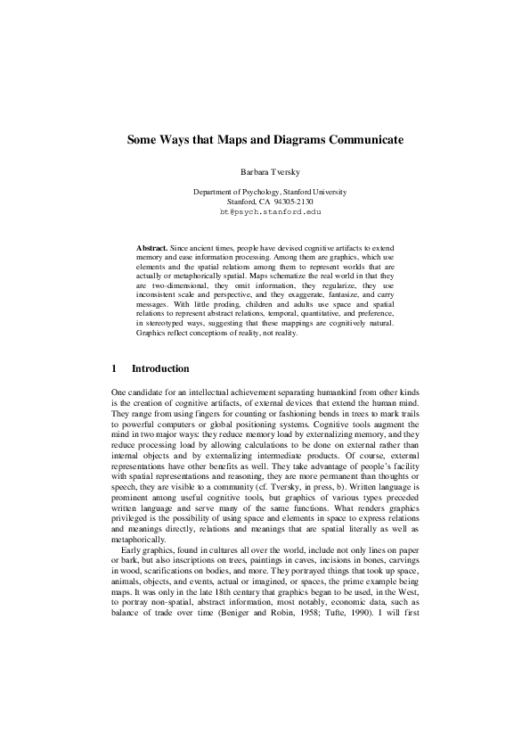 (PDF) Some ways that maps and diagrams communicate