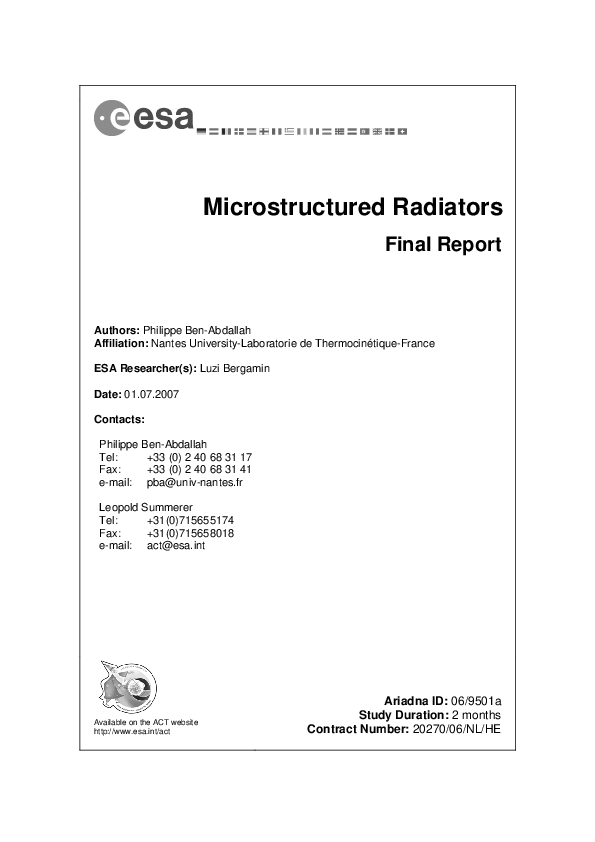 (PDF) Microstructured Radiators