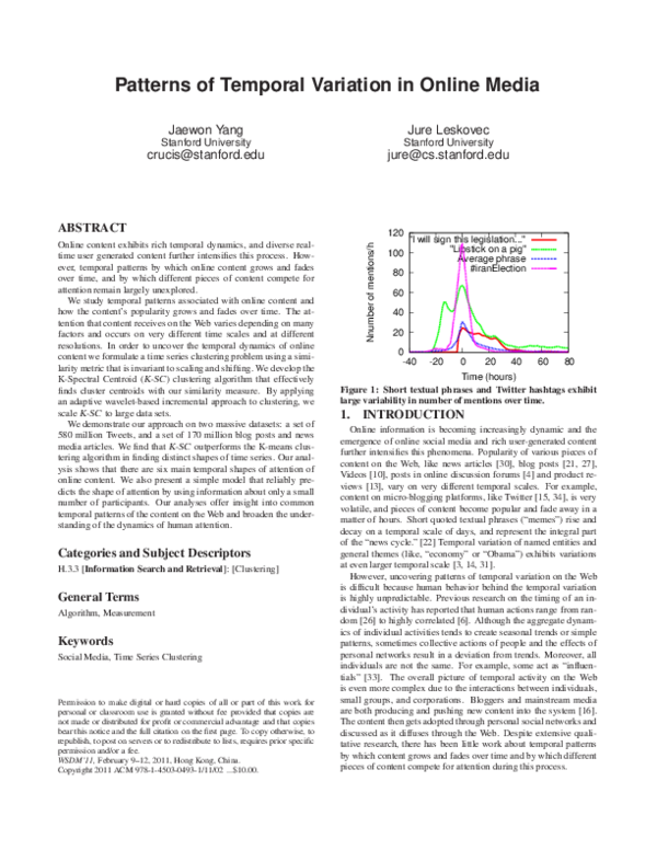 (PDF) Patterns of temporal variation in online media
