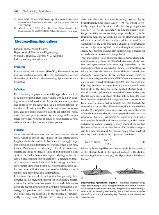 (PDF) Electrowetting, Applications