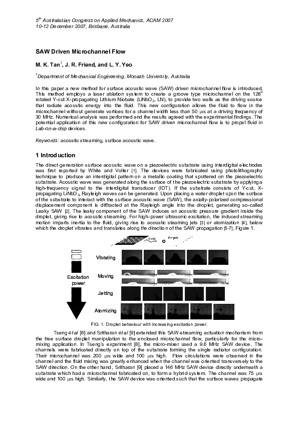 (PDF) SAW driven microchannel flow