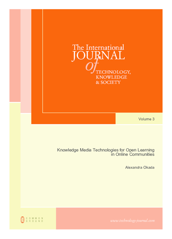 (PDF) Knowledge media technologies for open learning in online communities