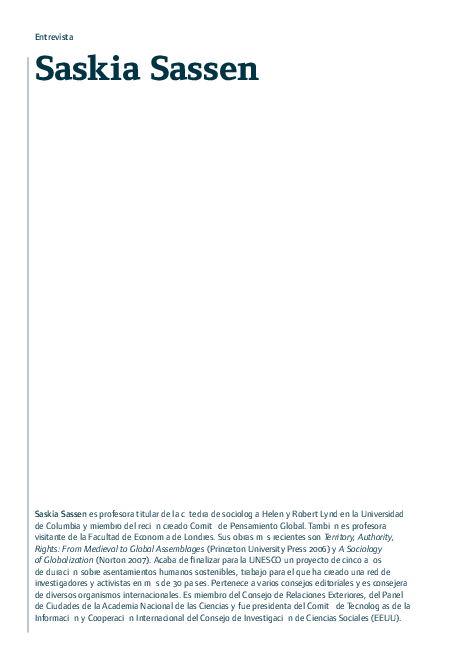 (PDF) Saskia Sassen