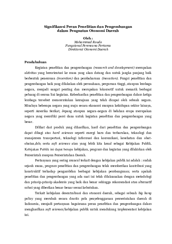(PDF) Old Paper_Fiscal Decentralization, Research and Development