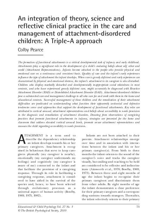(PDF) An integration of theory, science and reflective clinical ...