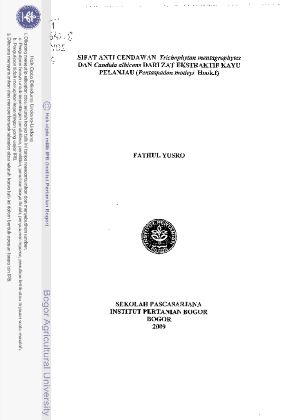 (PDF) Sifat anti cendawan Trichophyton mentagrophytes dan Candida ...