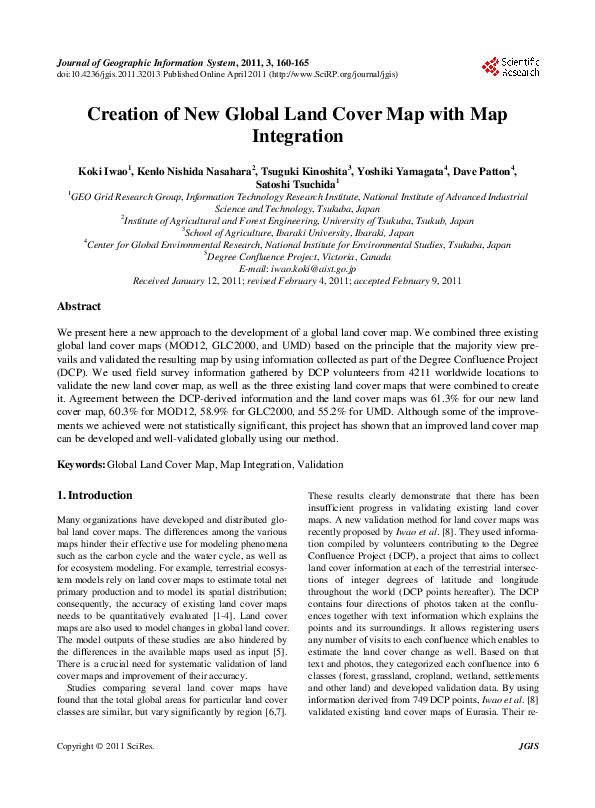 (PDF) Creation of new global land cover map with map integration