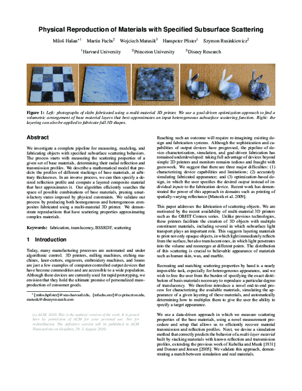 (PDF) Physical reproduction of materials with specified subsurface ...