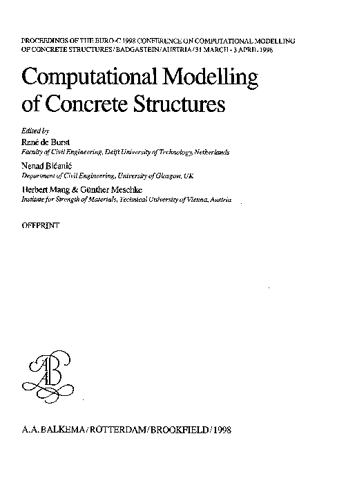 (PDF) Computational modeling of concrete structures