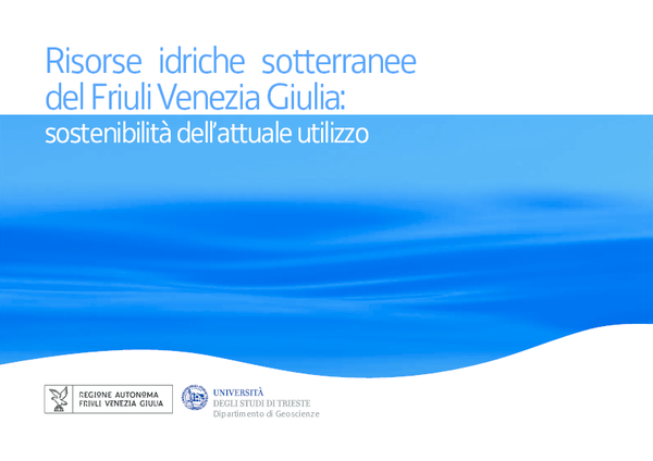 (PDF) Risorse idriche sotterranee del Friuli Venezia Giulia ...
