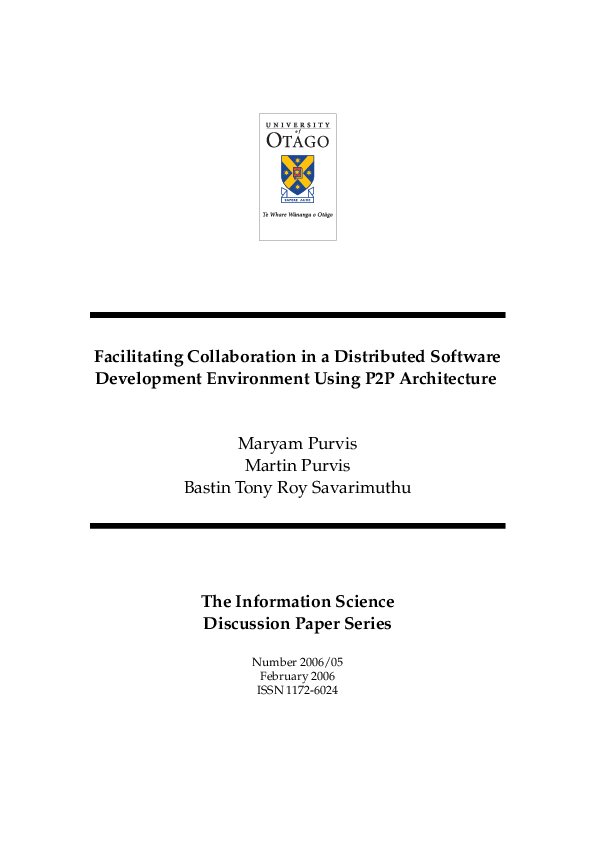 (PDF) Facilitating collaboration in a distributed software development environment using P2P ...
