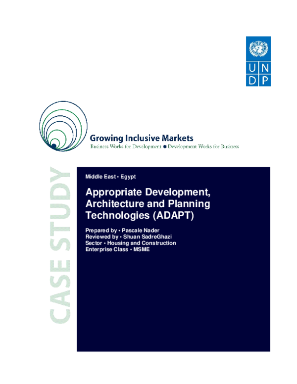 (PDF) Appropriate Development, Architecture and Planning Technologies ...