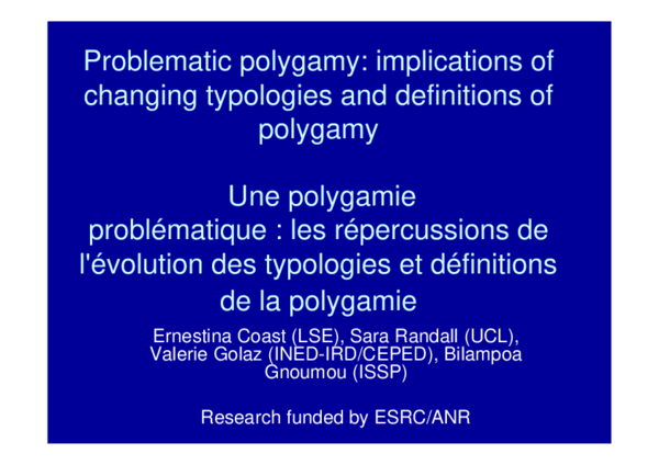(PDF) Problematic polygyny implications of changing typologies and ...