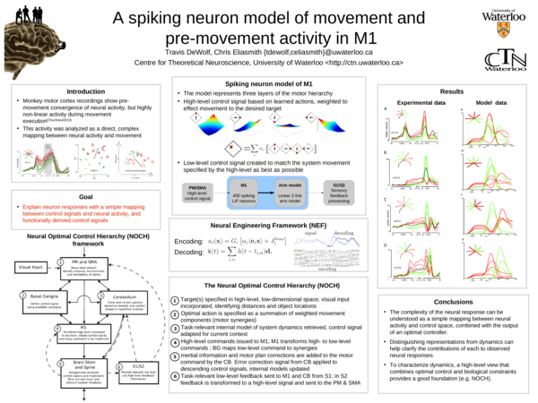 (PDF) A spiking neuron model of movement and pre-movement activity